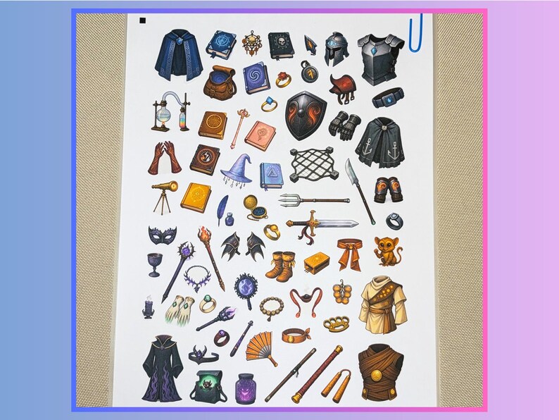 Modular Inventory Stickers - Magic Items, Vol. 3 - Fighter, Wizard ...