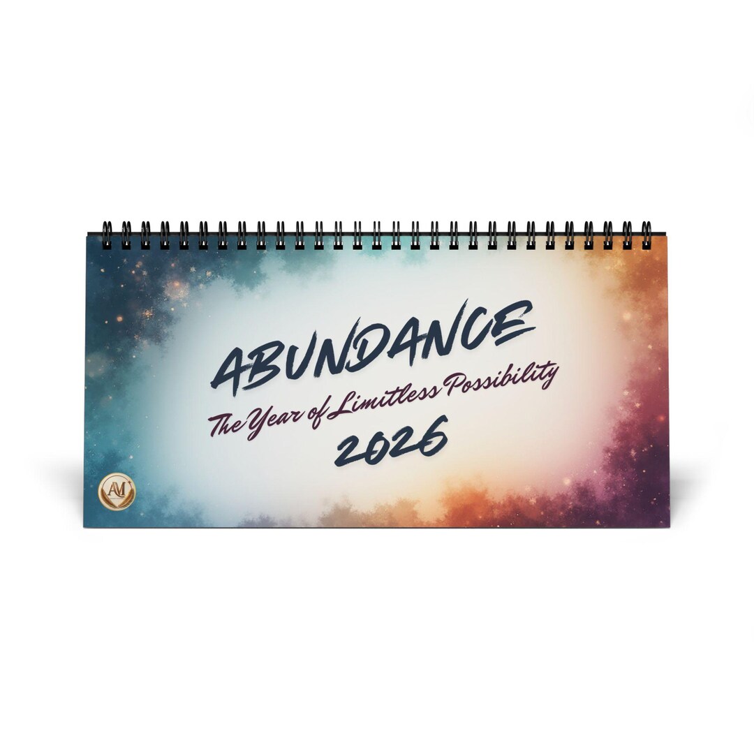 Abundance Inspirational Desktop Calendar 2026 | Motivational Desk ...