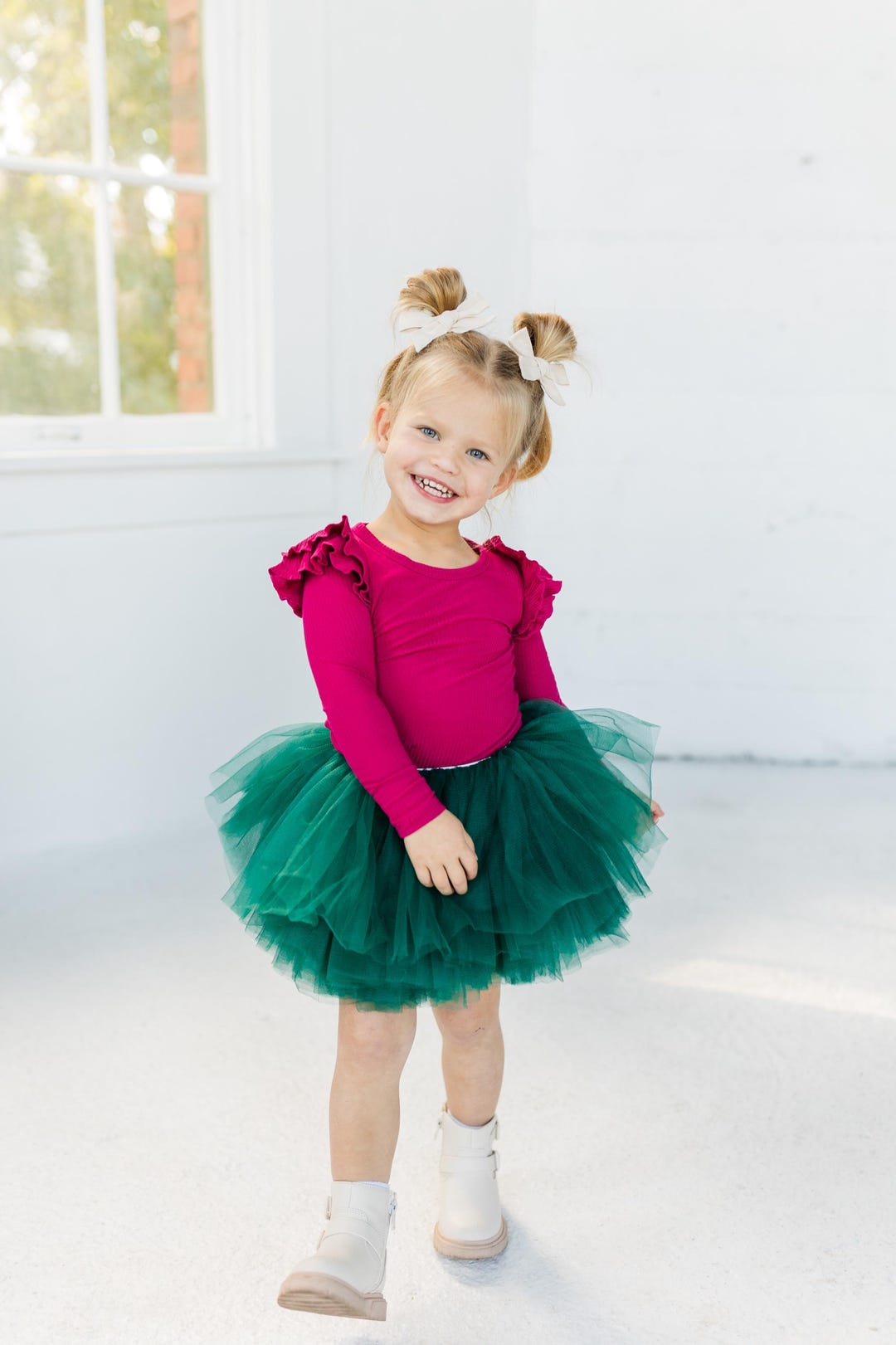 Hunter Green Little Girl Tutu, Christmas Tutu Dress, Toddler Tutu, Kid ...