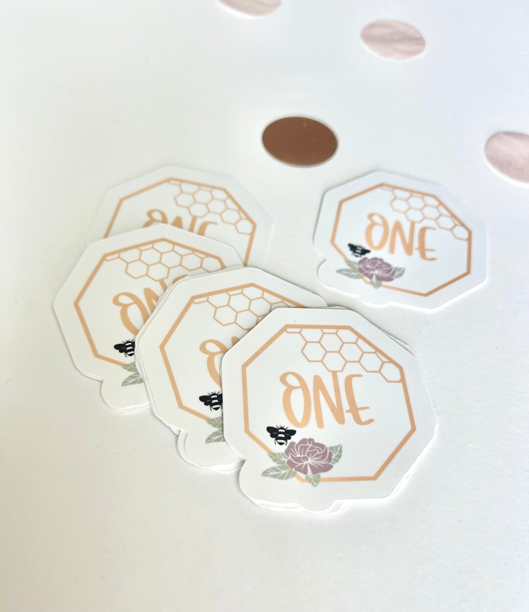 Bee-day Themed Birthday Stickers, Party Favor Stickers, Snack Bag ...