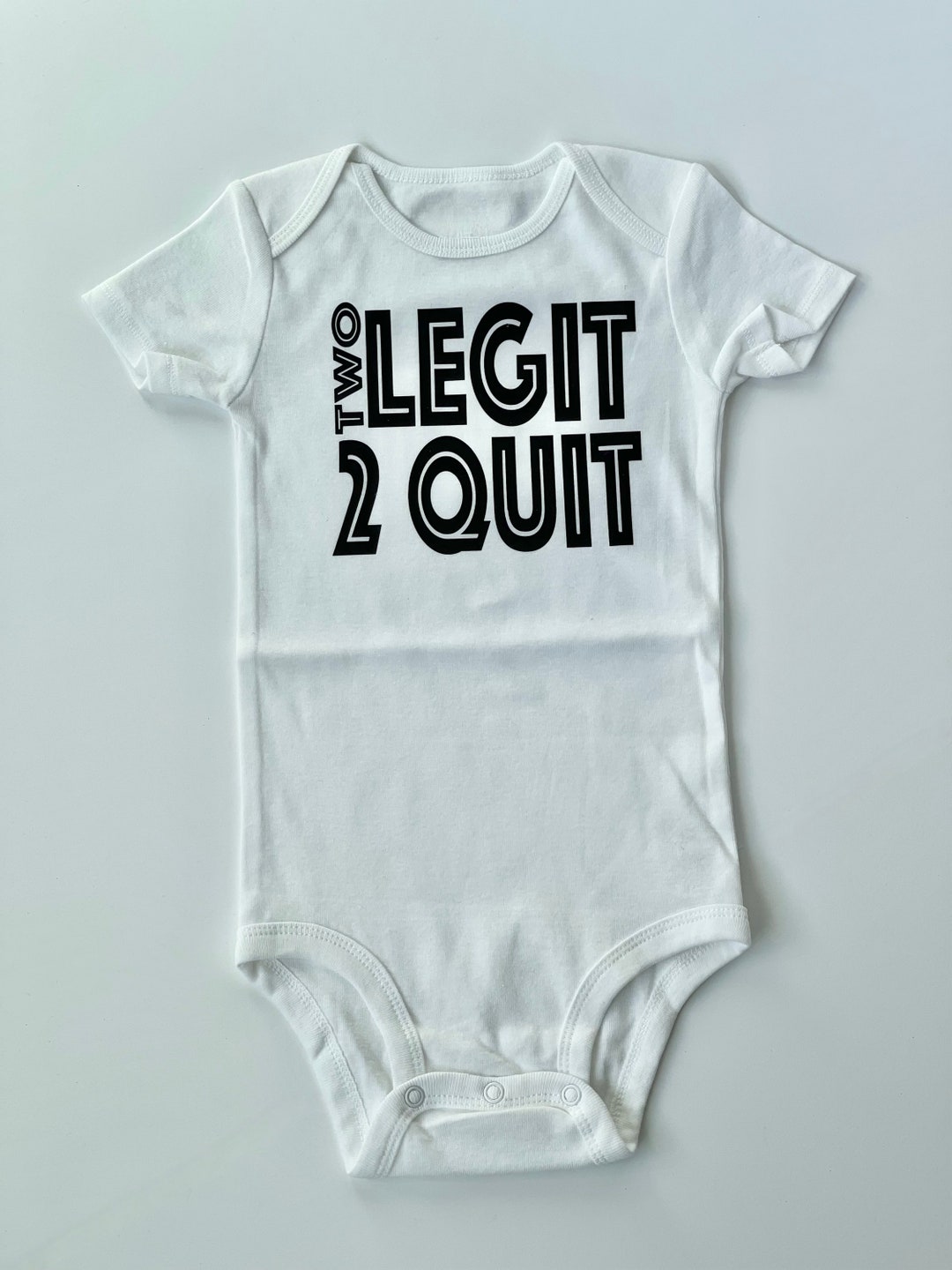 Two Legit 2 Quit Birthday Bodysuit - Second Birthday Outfit - Etsy