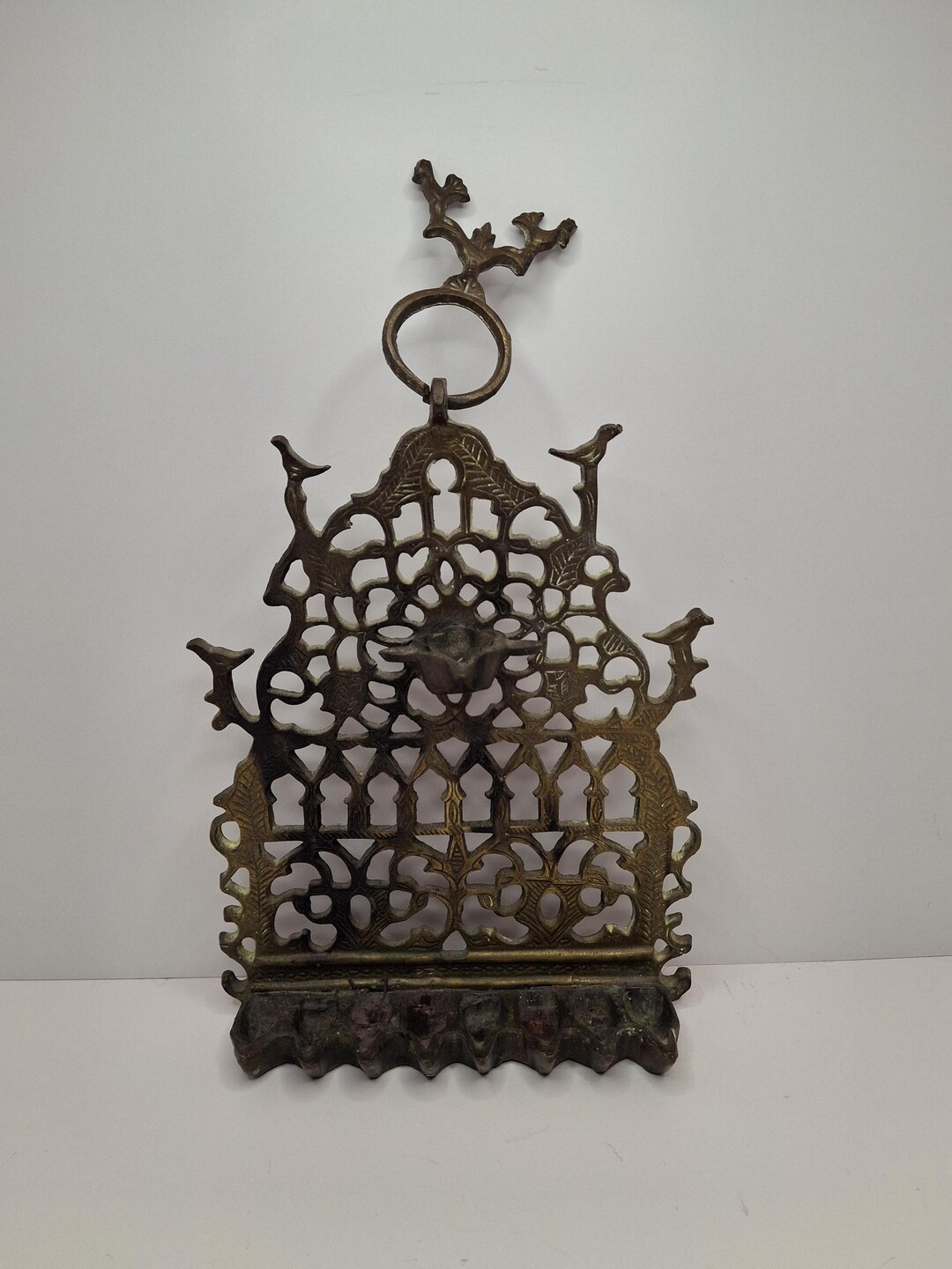 Vintage 1950s-60s Moroccan Brass Oil Chanukiah Heavy 13" 3lbs - Etsy