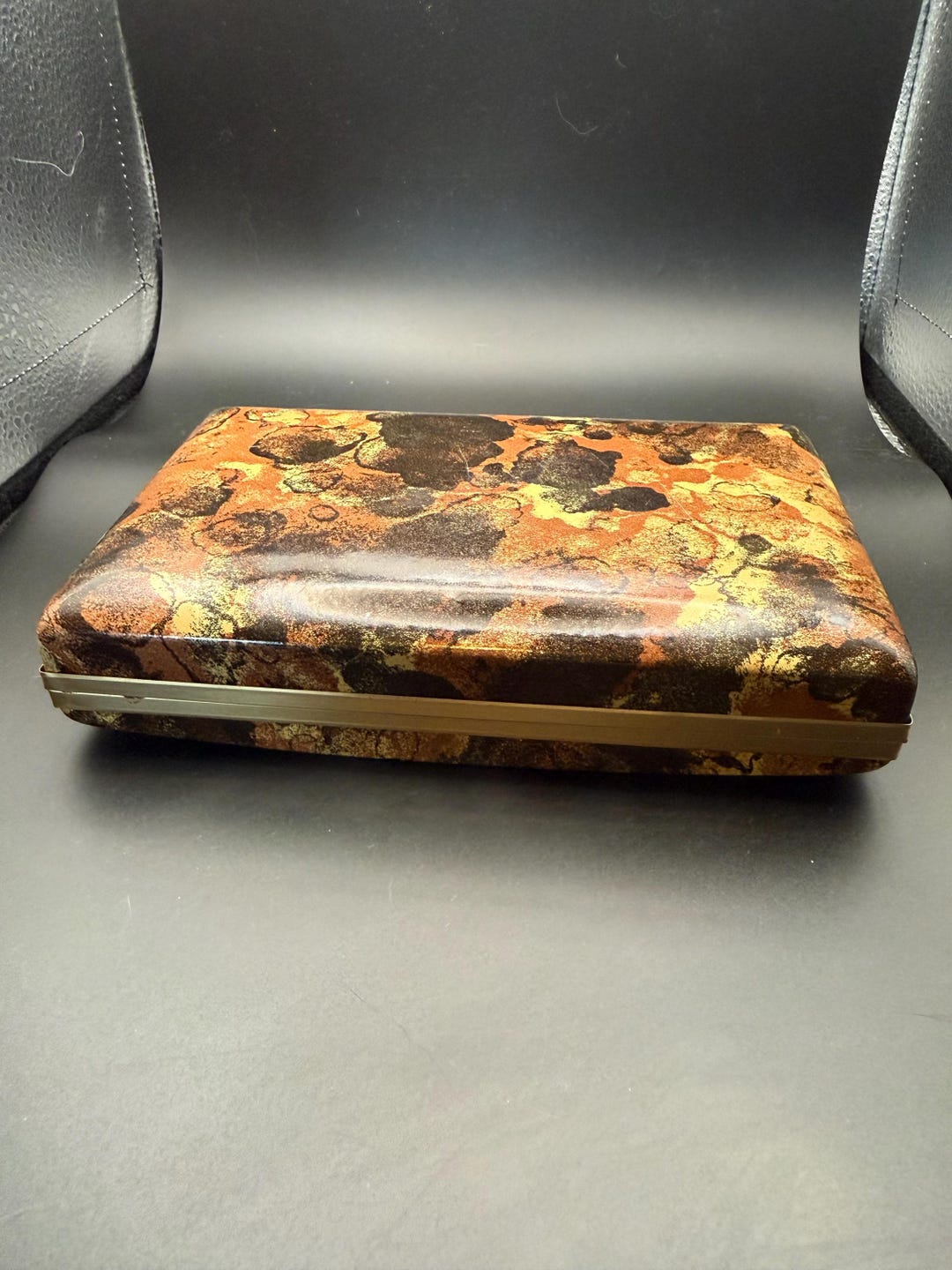 Vintage MELE Jewelry Box – Mid-century Mottled Hard Case Ring Box - Etsy