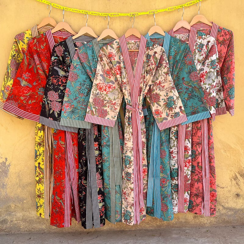 Knee Length Kimono Robe - Etsy