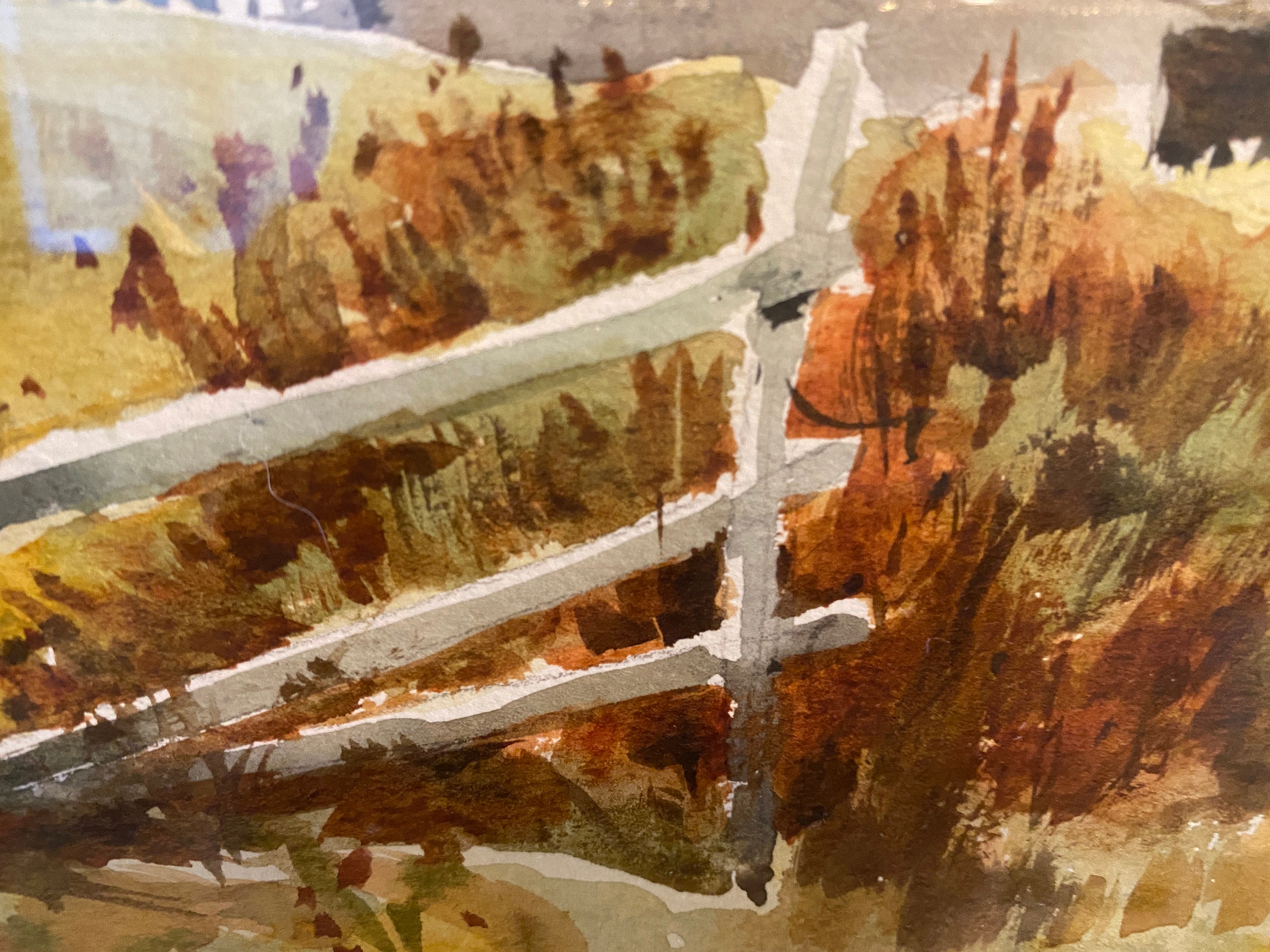 Frank Soltesz AWC, 1912-1986, Watercolor, NE Fall Countryside, Szs ...