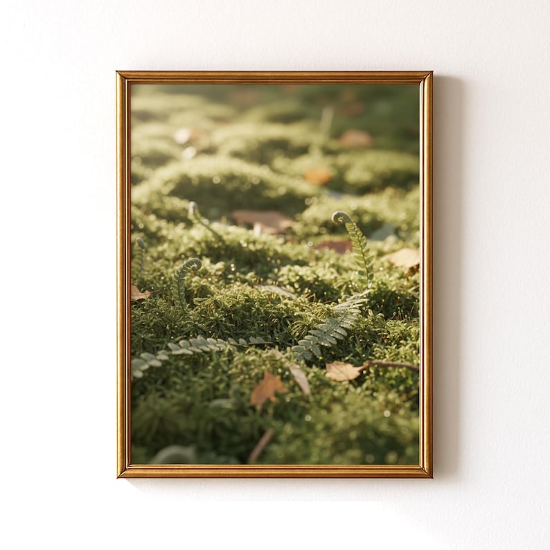 Fern Forest Floor Print, Moss Woodland Botanical Wall Art (digital ...