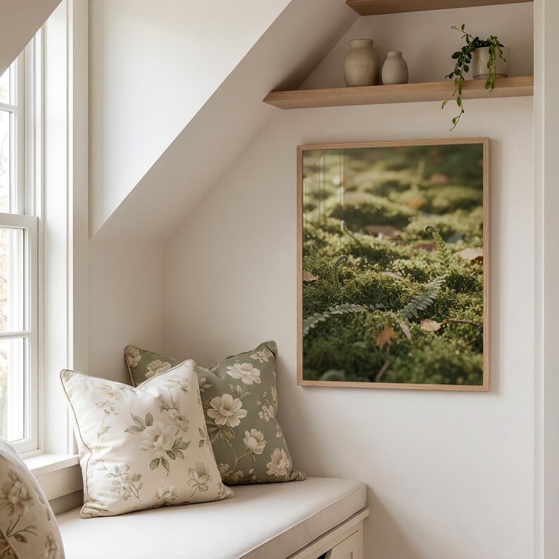 Fern Forest Floor Print, Moss Woodland Botanical Wall Art (digital ...