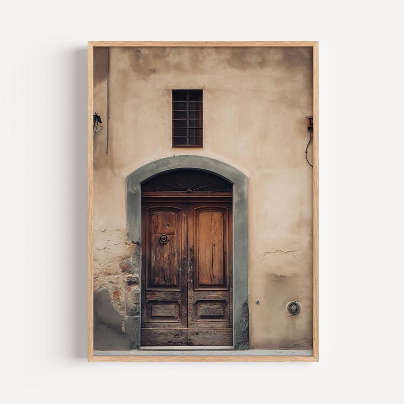 Rustic Tuscan Door Print, Old World Florence Architecture Wall Art ...