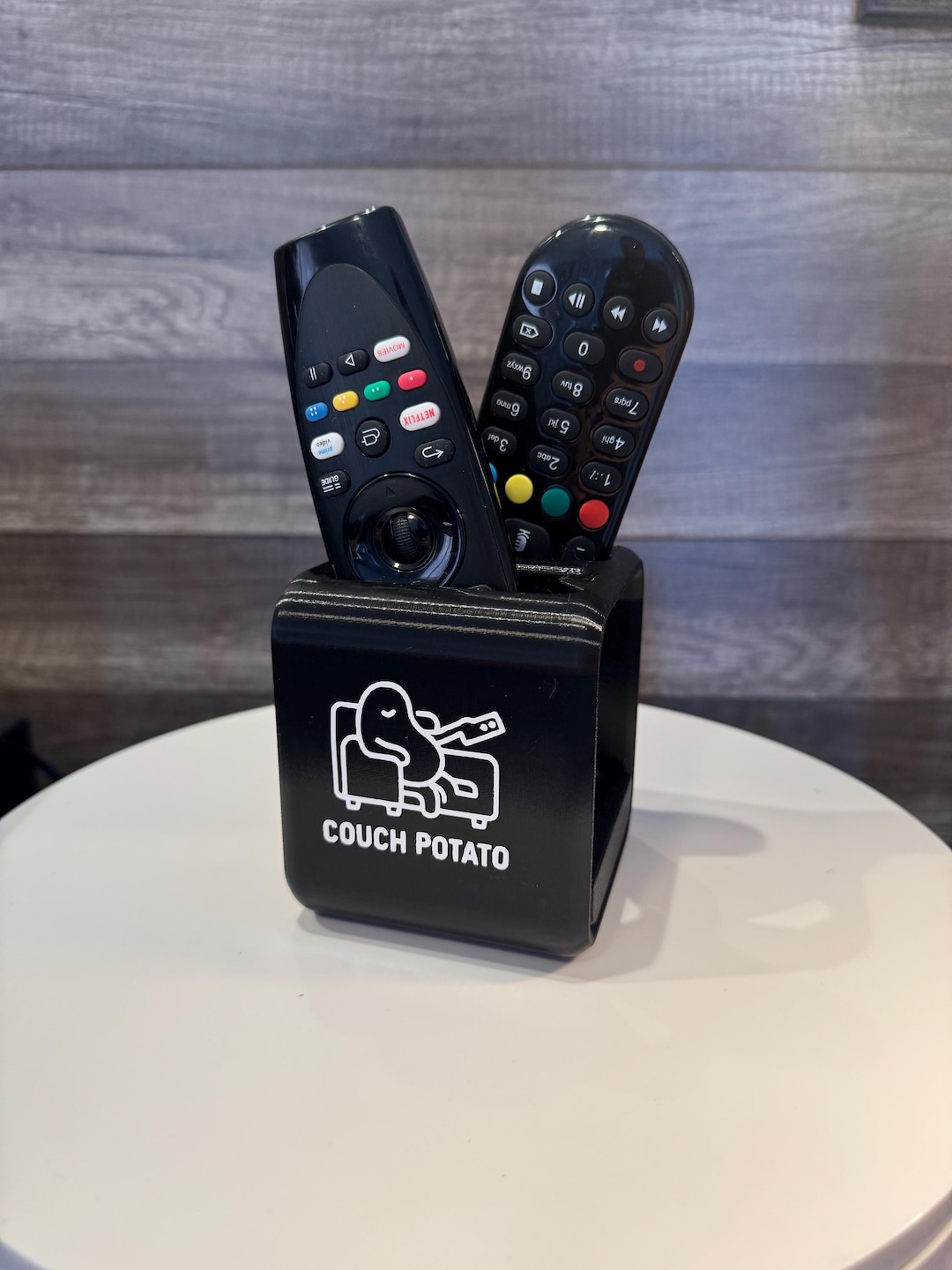 TV Remote Stand for 2 Remote Controllers (personalized) - Etsy