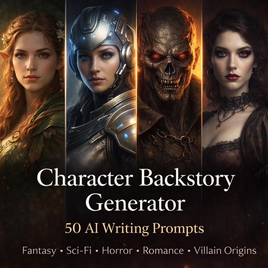 Character Backstory Generator – 50 AI Writing Prompts (fantasy • Sci-fi ...