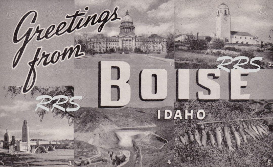 Boise Idaho | Greetings From | Big Letter | Vintage Postcard Instant ...