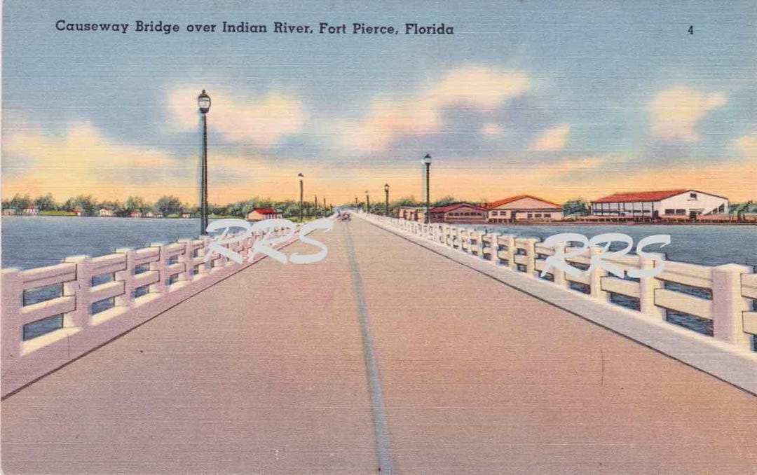 Fort Pierce | Causeway Bridge | Indian River | Old Florida | Vintage ...
