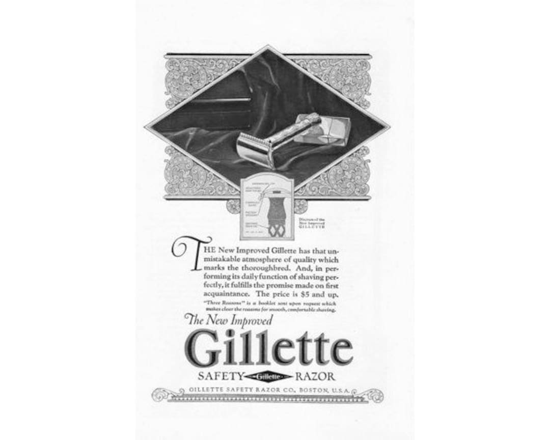 Instant Download Printable Art, Gillette Safety Razor, Gillette Razor ...