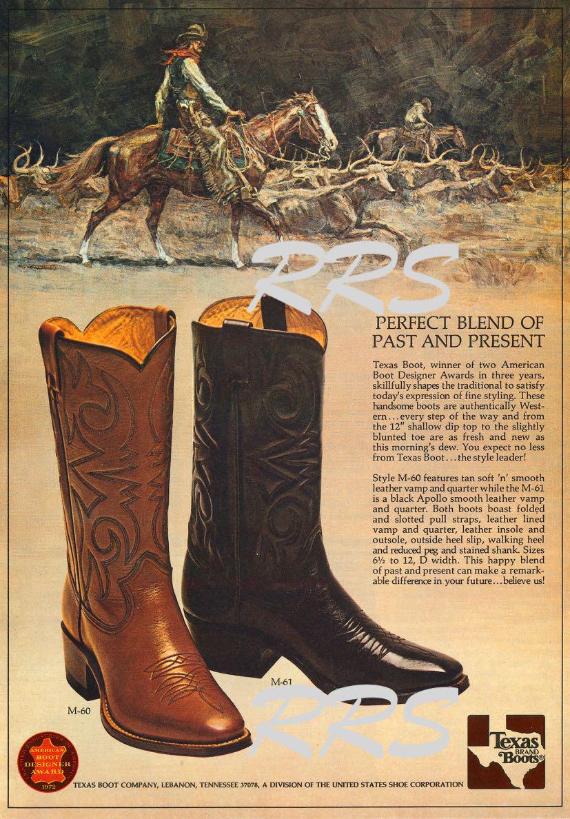 Texas Cowboy Boots | Western Art | Vintage Advertising | Digital ...