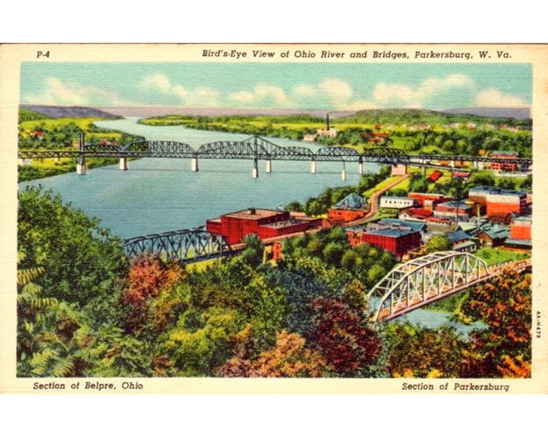 Instant Download Printable Art, Ohio River, Belpre, Parkersburg, WV ...
