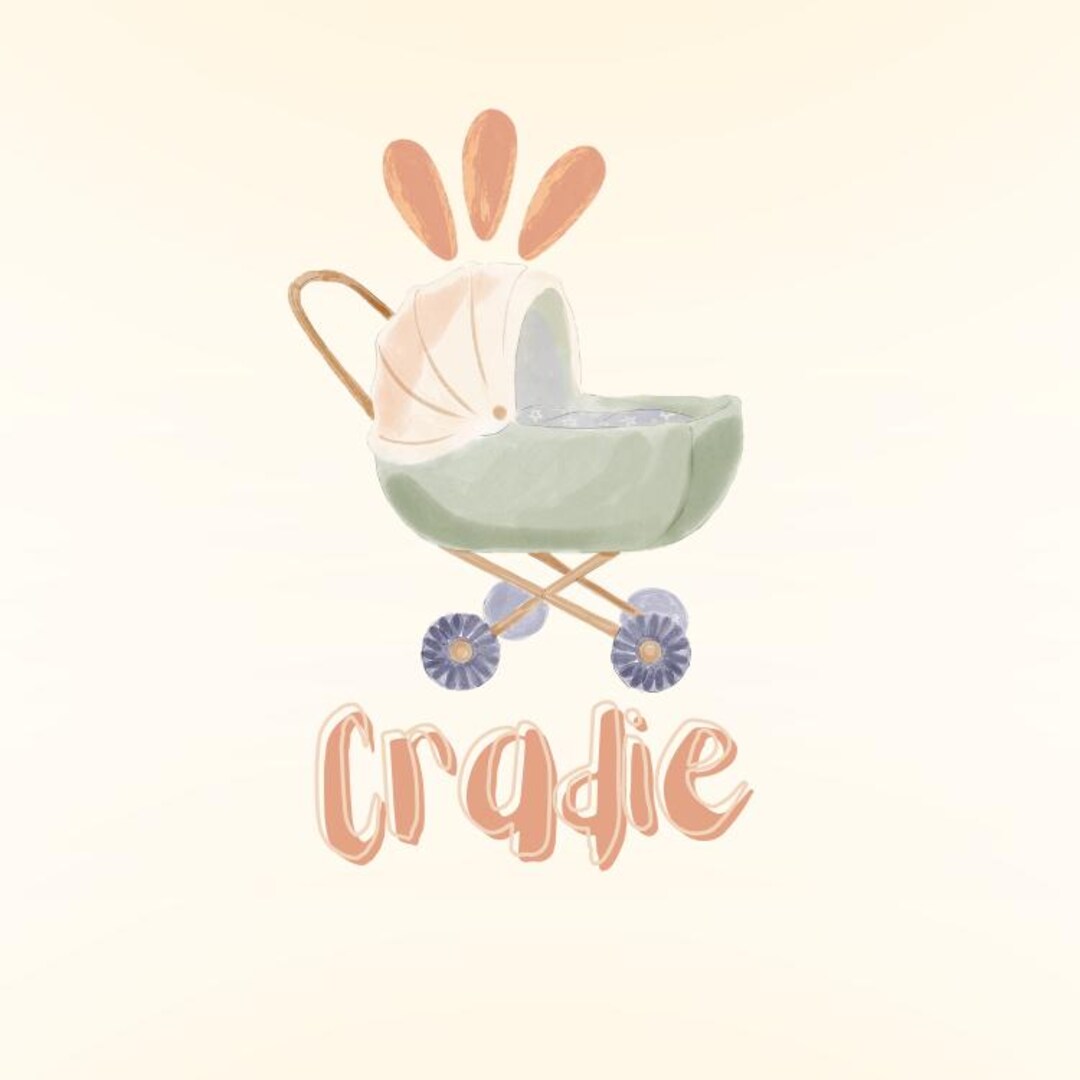 Custom Baby Stroller Logo Design, Pastel Tones (editable in Canva) OOAK ...