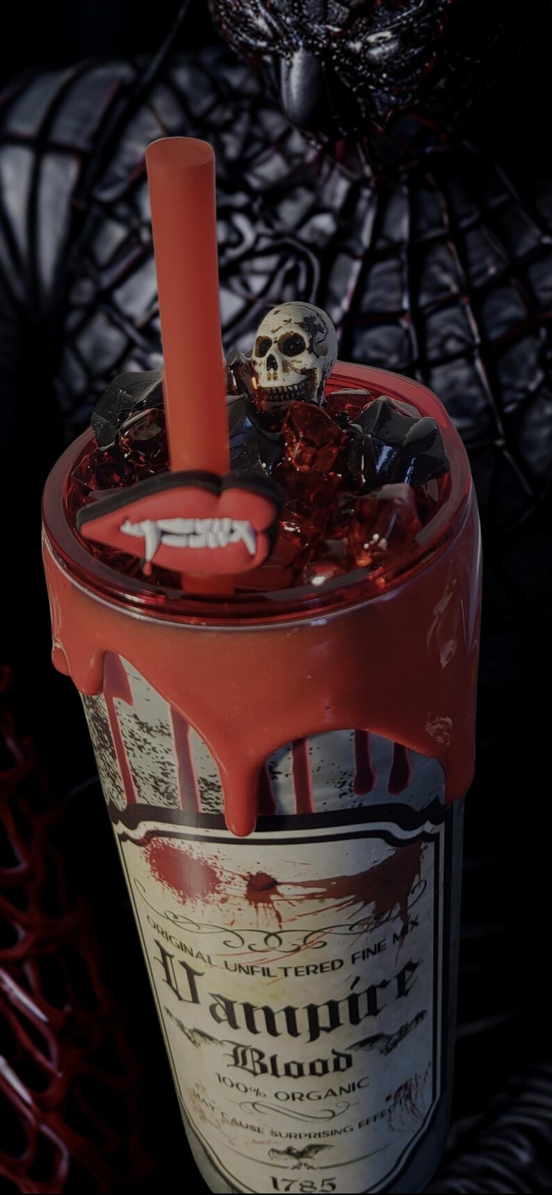 Vampire Blood Tumbler 20 Oz Horror Mug With Red Drip Blood Design ...