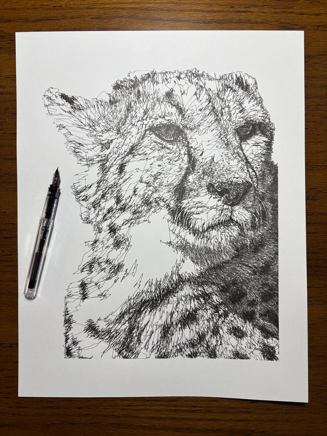 Cheetah Ink Sketch, Ink Drawing, Cheetah Art, Nature Inspired ...