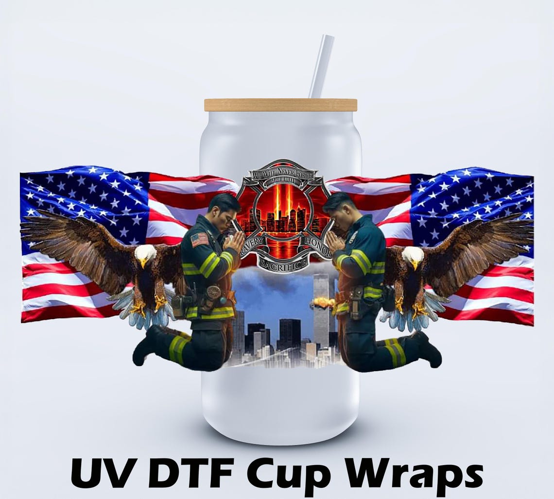 UVDTF 16 Oz 911 Fire Fighter Libbey Cup Wrap - Etsy