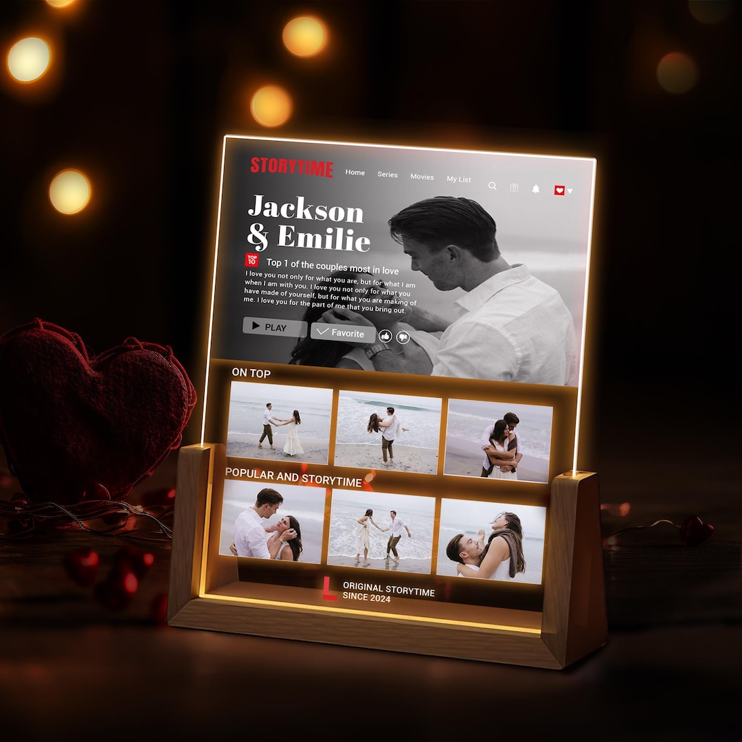 Custom Netflix Movie Poster Night Light With Acrylic Panel and Wooden ...