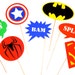Super Hero Photo Booth Props - Set of 7 Props - Etsy