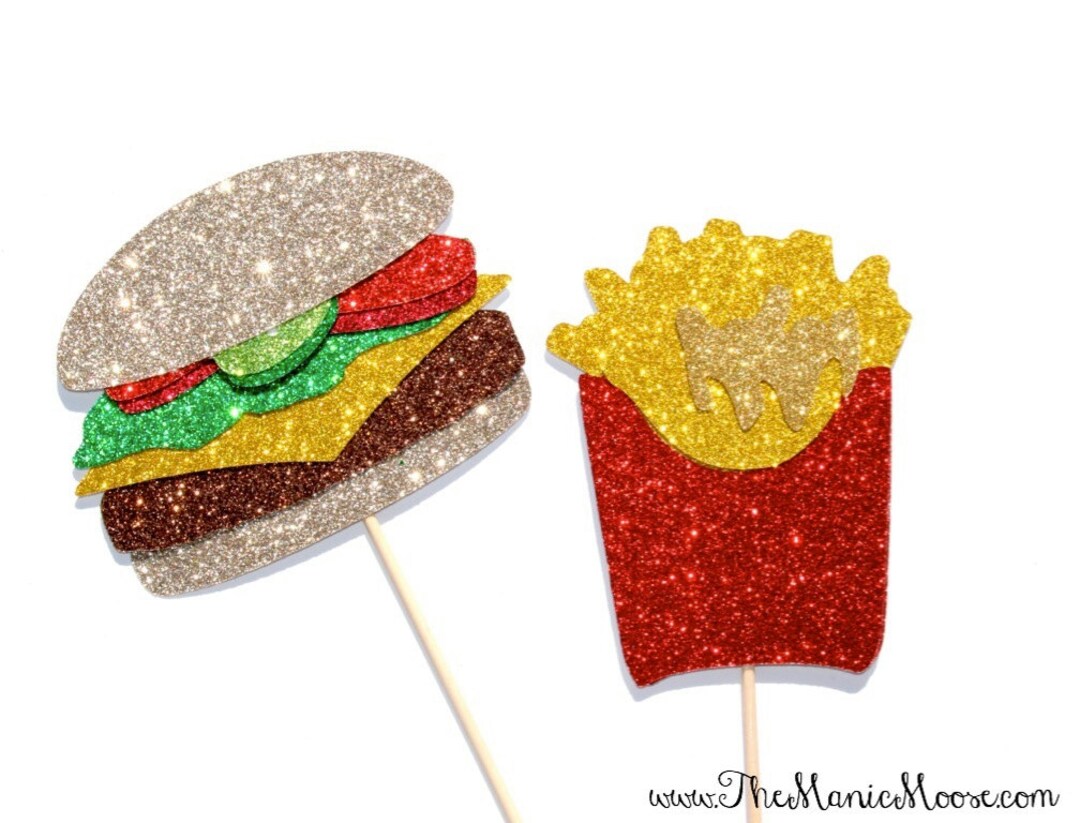 Photo Booth Props ~ Cheeseburger and Fries Photo Booth Props ~ Fun ...