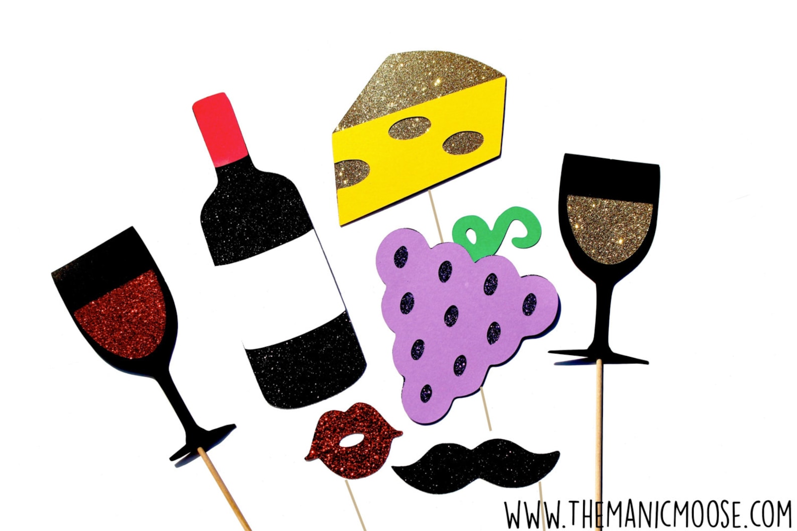 Photo Booth Props ~ Winery Collection ~ Set of 7 Wine Themed Photobooth ...