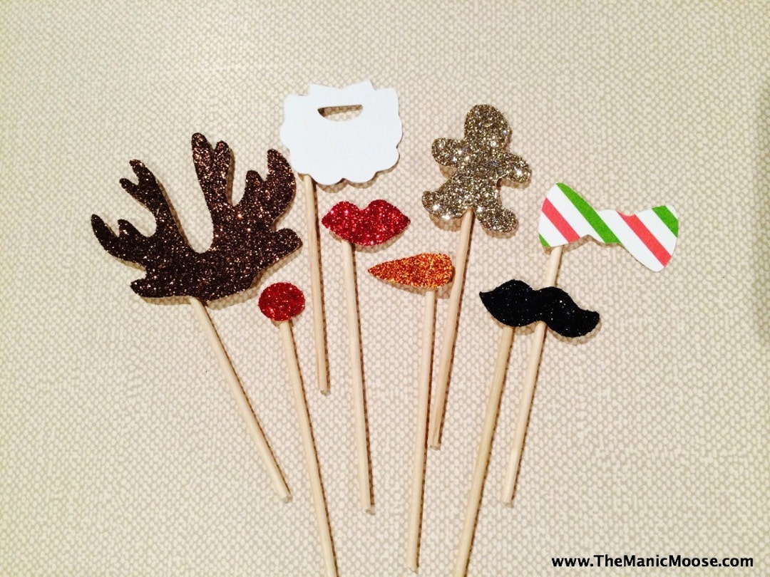 Elf Photo Booth Props - Set of 8 MINIATURE Photo Booth Props - Elf ...