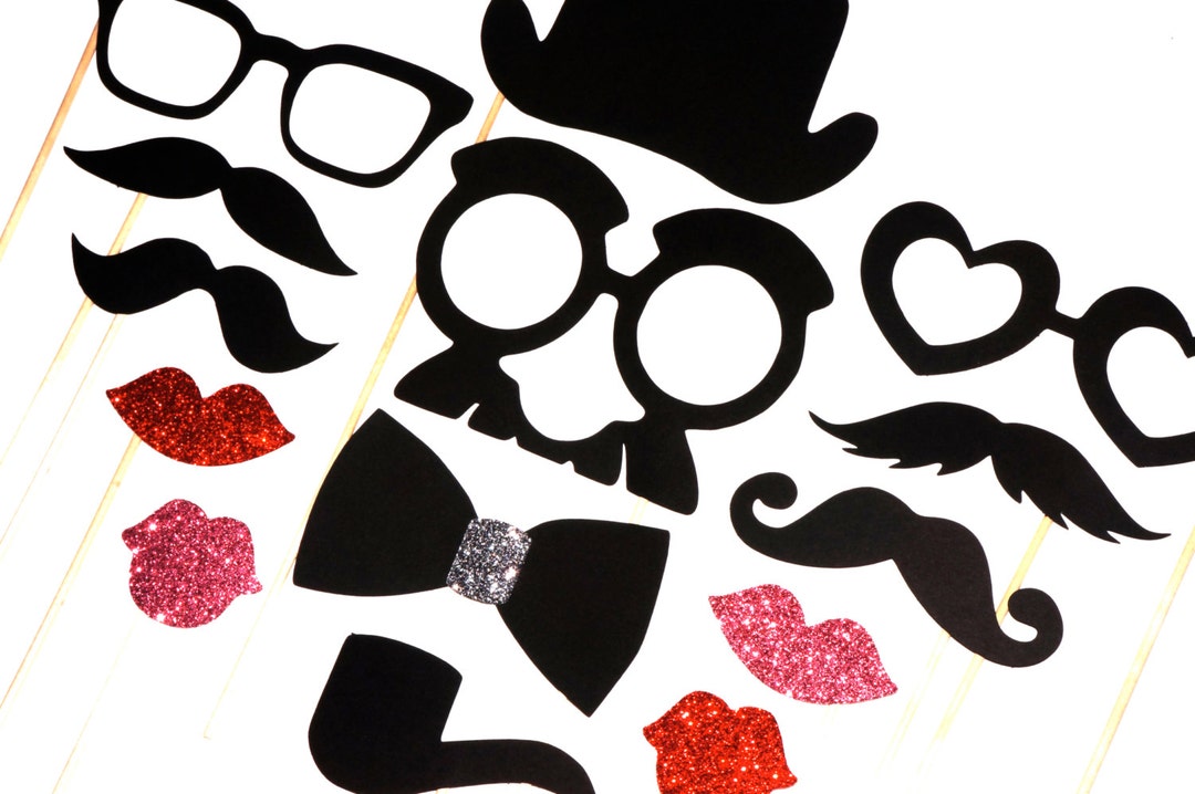 Wedding Photo Booth Props - the Ladies & Gents Collection - 14 Piece ...