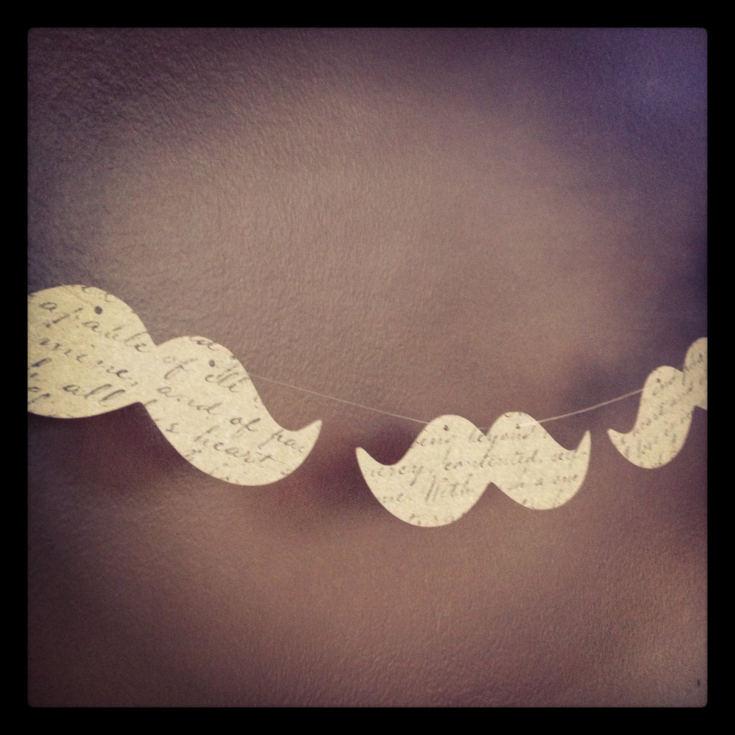 Vintage Mustache Garland Banner VINTAGE SCRIPT Photo Booth - Etsy
