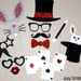 Magician Photo Booth Props ~ Set of Glitter Photo Booth Props ~ Magic ...