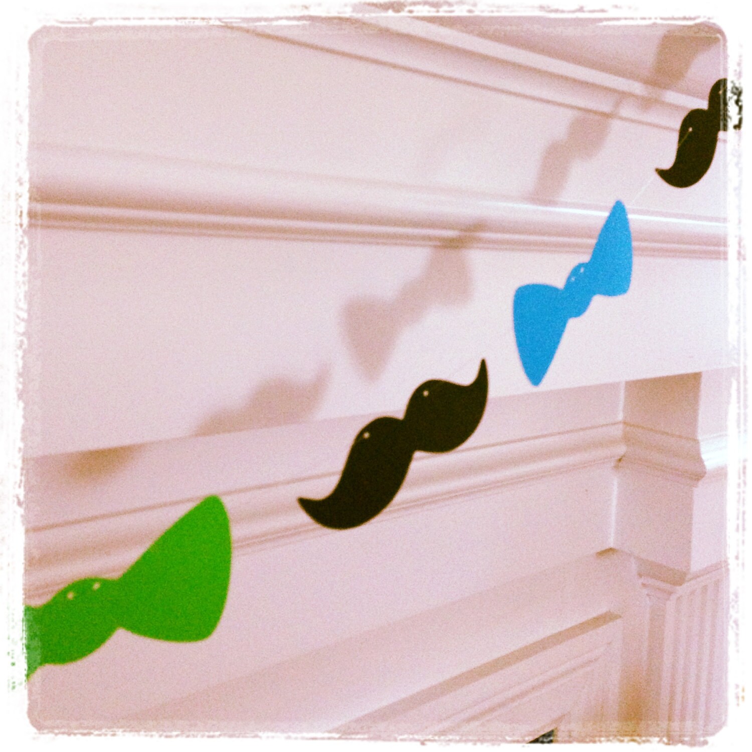 Mustache Garland Banner Mustaches and Bow Ties Photo Booth | Etsy