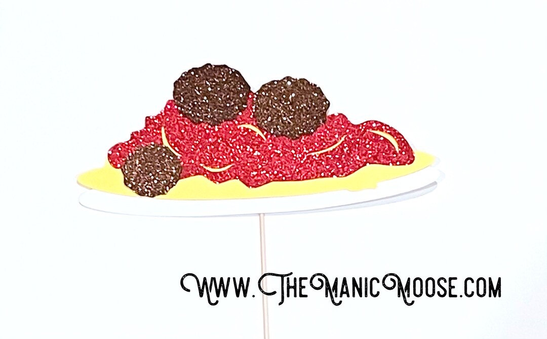 Photo Booth Props - GLITTER Spaghetti - Plate of Spaghetti - Birthdays ...