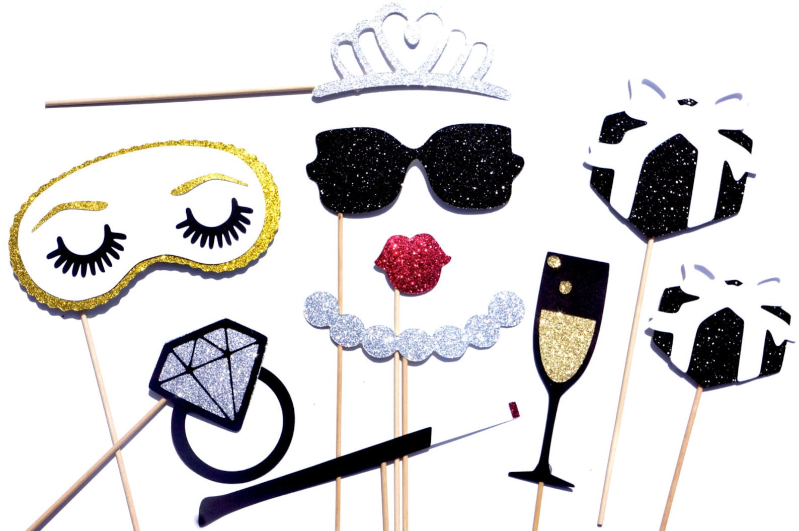 Classy Photo Booth Prop Set Deluxe Edition 23 Piece Set - Etsy
