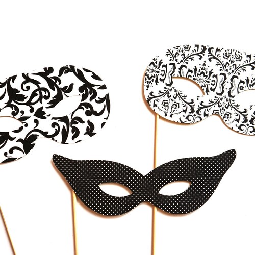 Colorful Photo Booth Props Masquerade Masks 4 Piece Set - Etsy