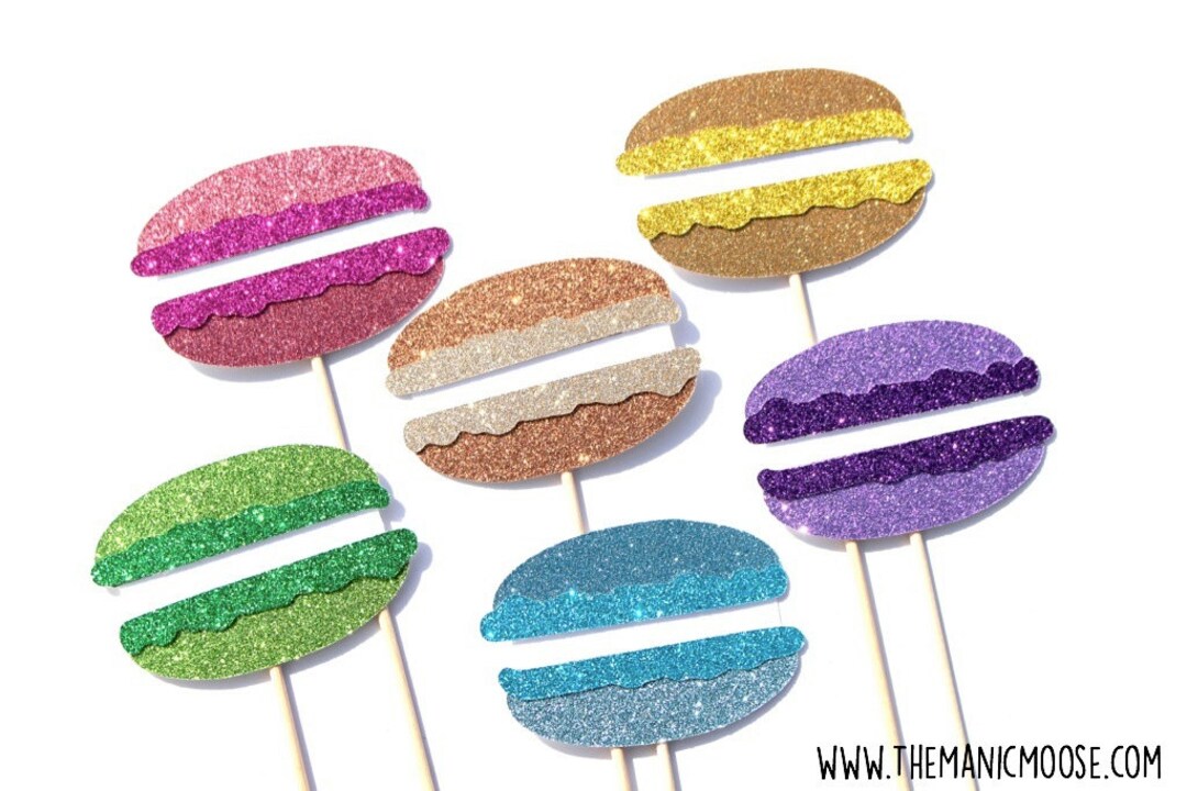 Photo Booth Props ~ Macarons ~ Set of 6 French Cookies ~ Sweet Treats ...