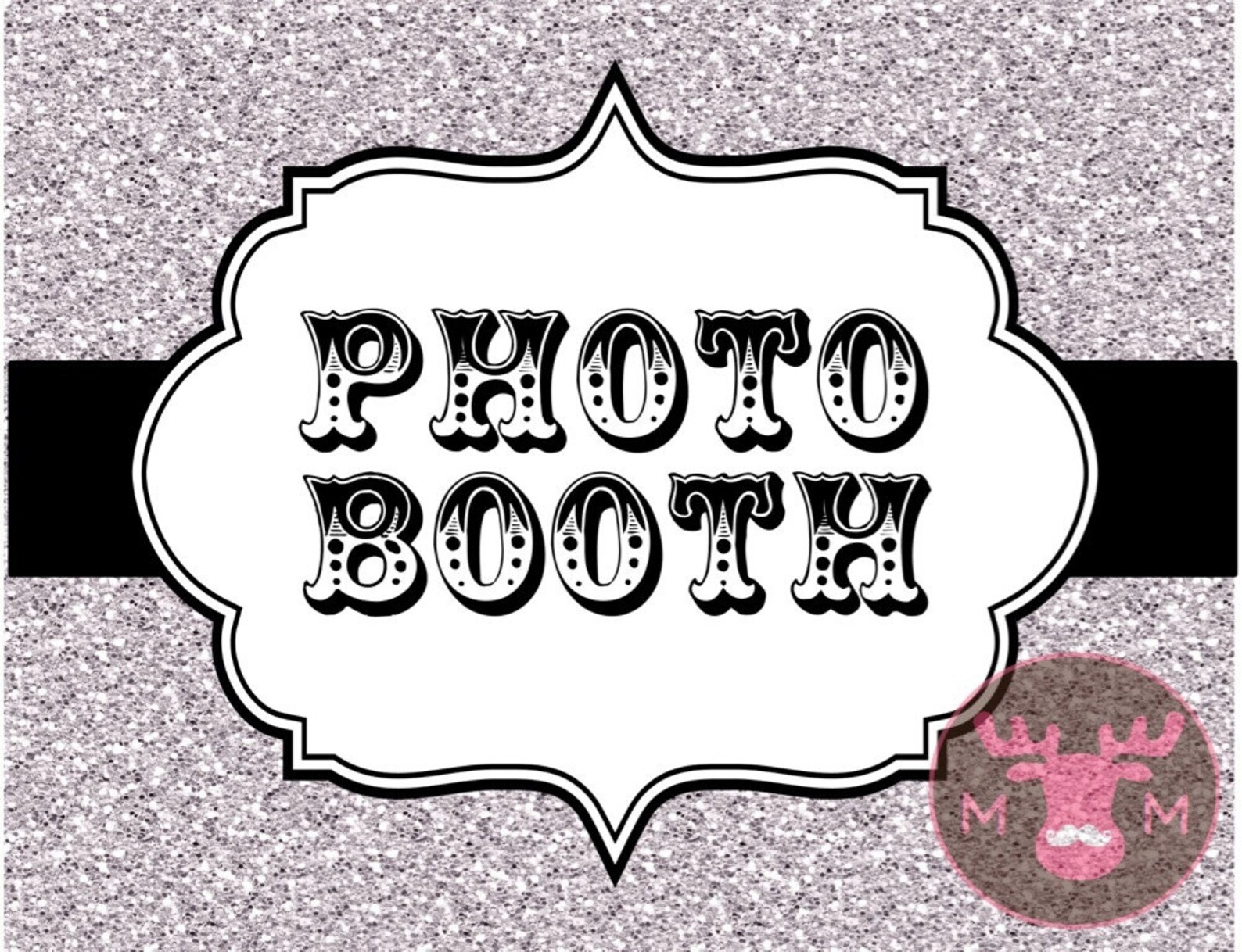 INSTANT DOWNLOAD Photo Booth Sign Silver Glitter Great - Etsy