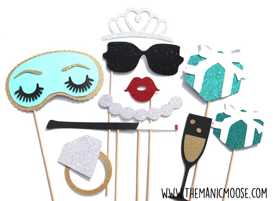 Fancy Photo Booth Prop Set - 10 Piece Set - Birthdays, Weddings ...