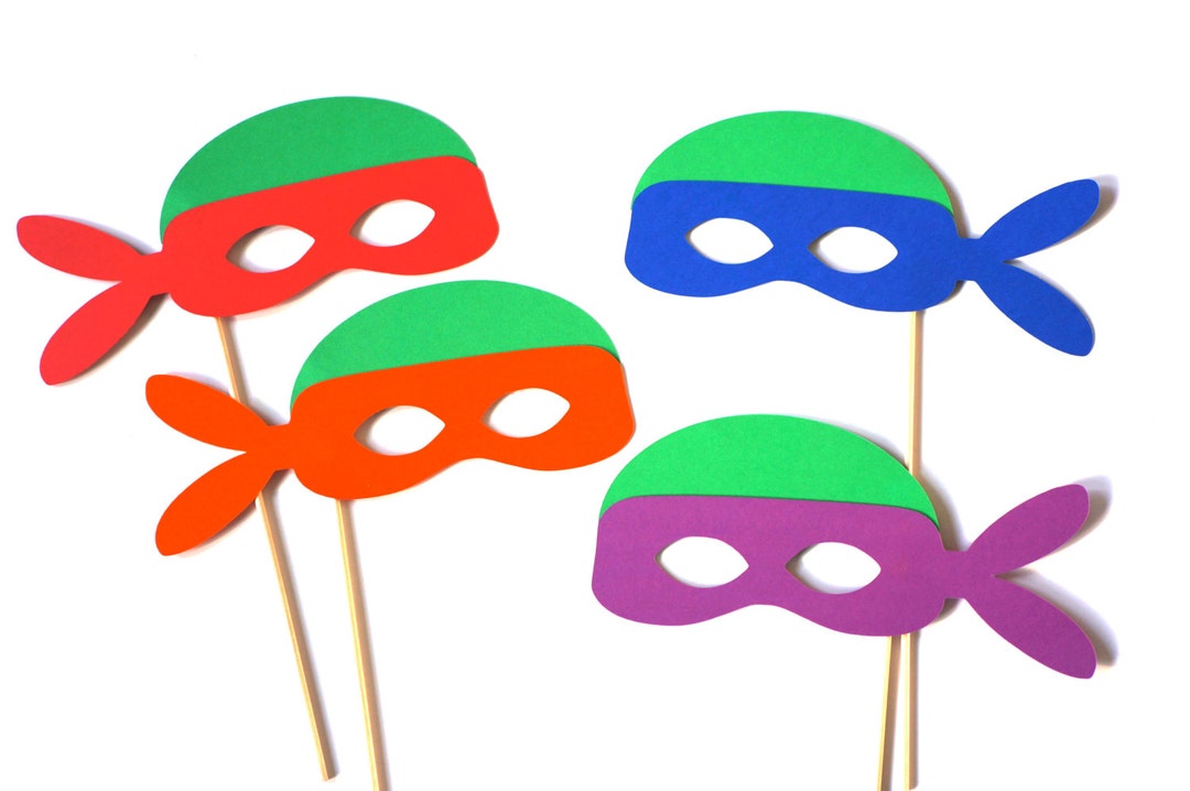 Turtle Photo Booth Props - Set of 4 Turtle Masks - Etsy
