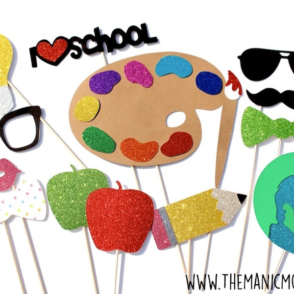 Back to School Photo Booth Template - Etsy