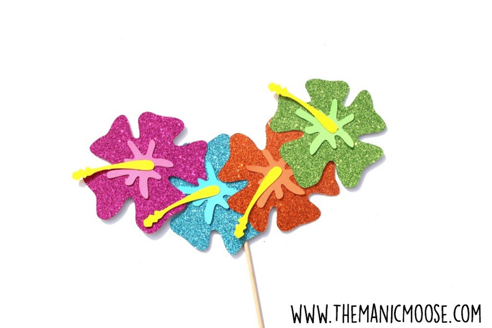 Hawaiian Photo Booth Props ~ 14 Piece Prop Set ~ GLITTER Photobooth ...