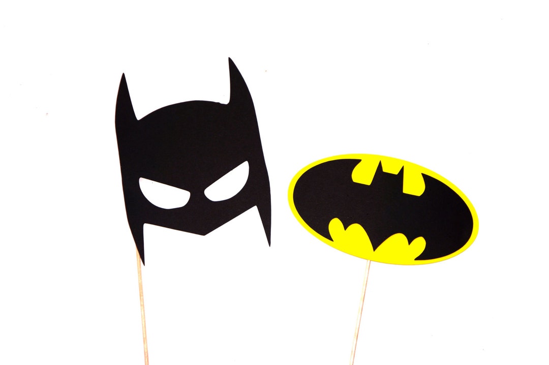 Super Hero Photo Booth Props - Set of 2 Batman Props - Etsy