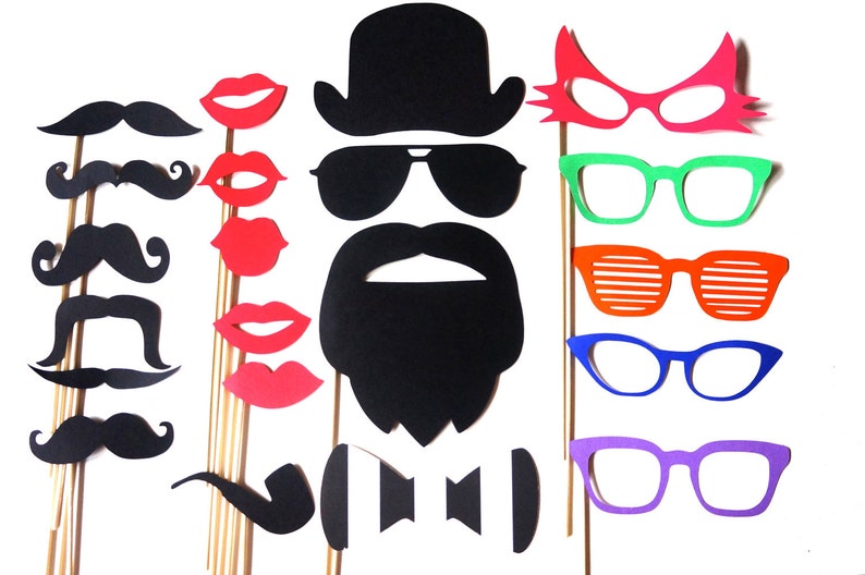 Hilarious Photo Booth Props 21 Piece Prop Set Birthdays | Etsy