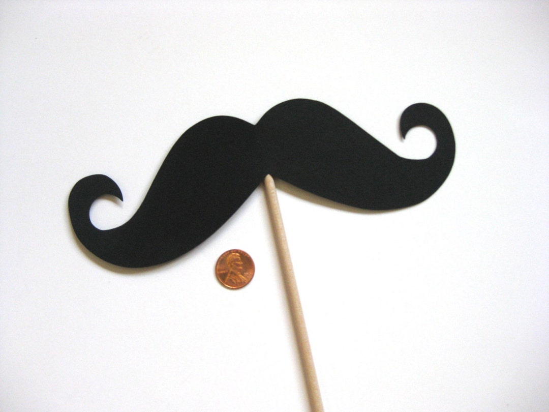 Photobooth Props - Giant Mustache on a Stick - 7" X 2" Stache - Photo ...