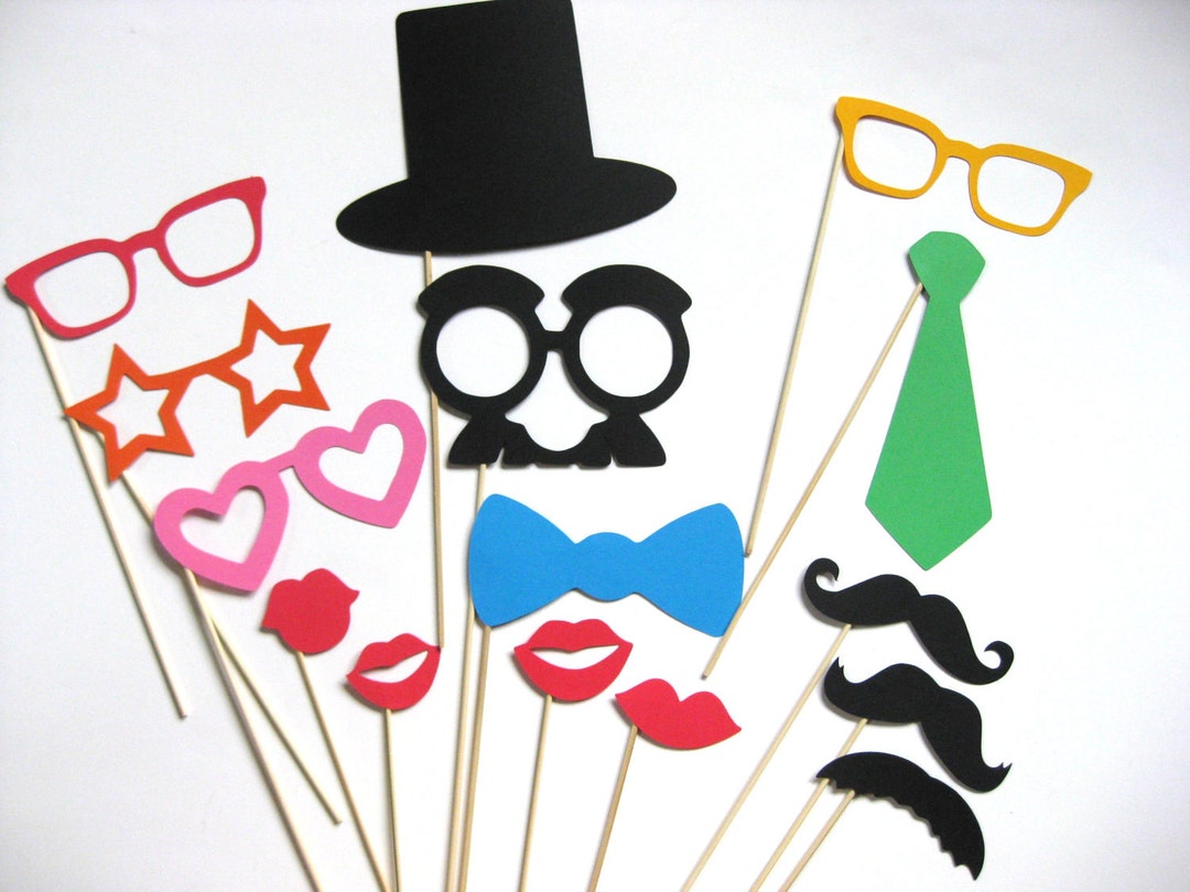 Fun Photo Booth Props - 15 Piece Set - Photobooth Props Party Props - Etsy
