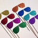 Photo Booth Props - Sunglasses on a Stick - Set of 8 - Rainbow Glitter ...
