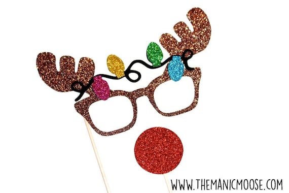 Reindeer Photo Booth Props Christmas Photobooth Props & Accessories