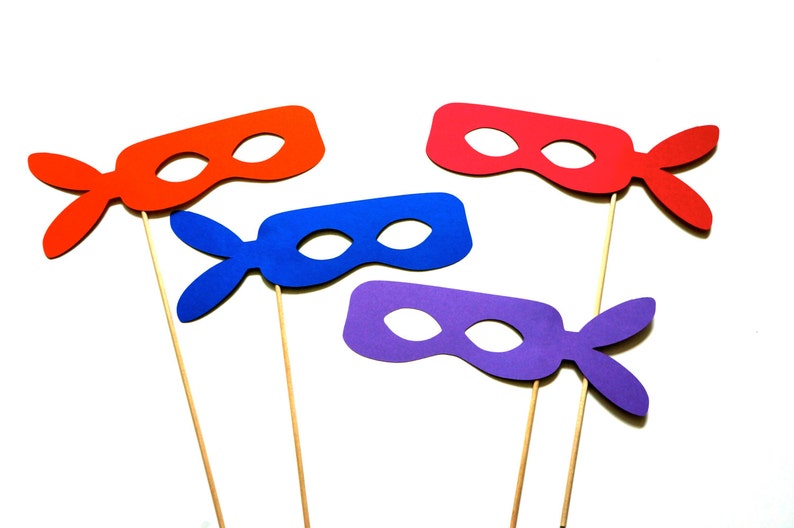 Photo Booth Props Set of 4 Ninja Masks - Etsy