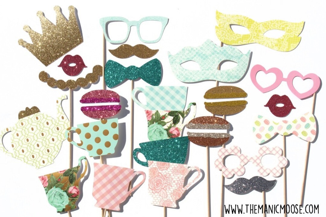 Tea Party Props - Limited Edition Photo Booth Props ~ Deluxe Set of 21 ...
