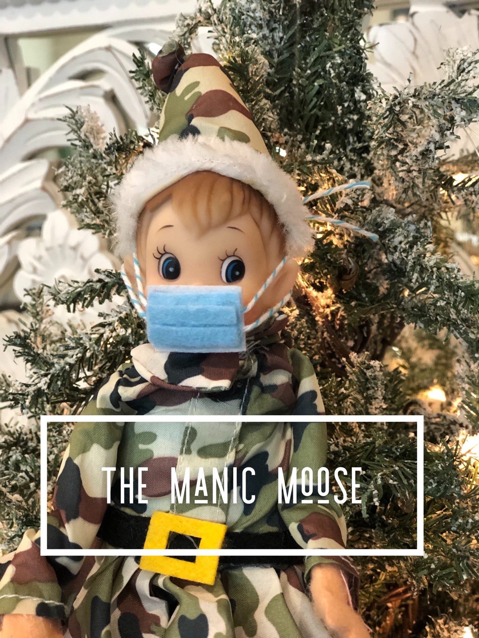 Elf Mask, Christmas Face Mask, Christmas Elf Mask, Doll Face Mask ...